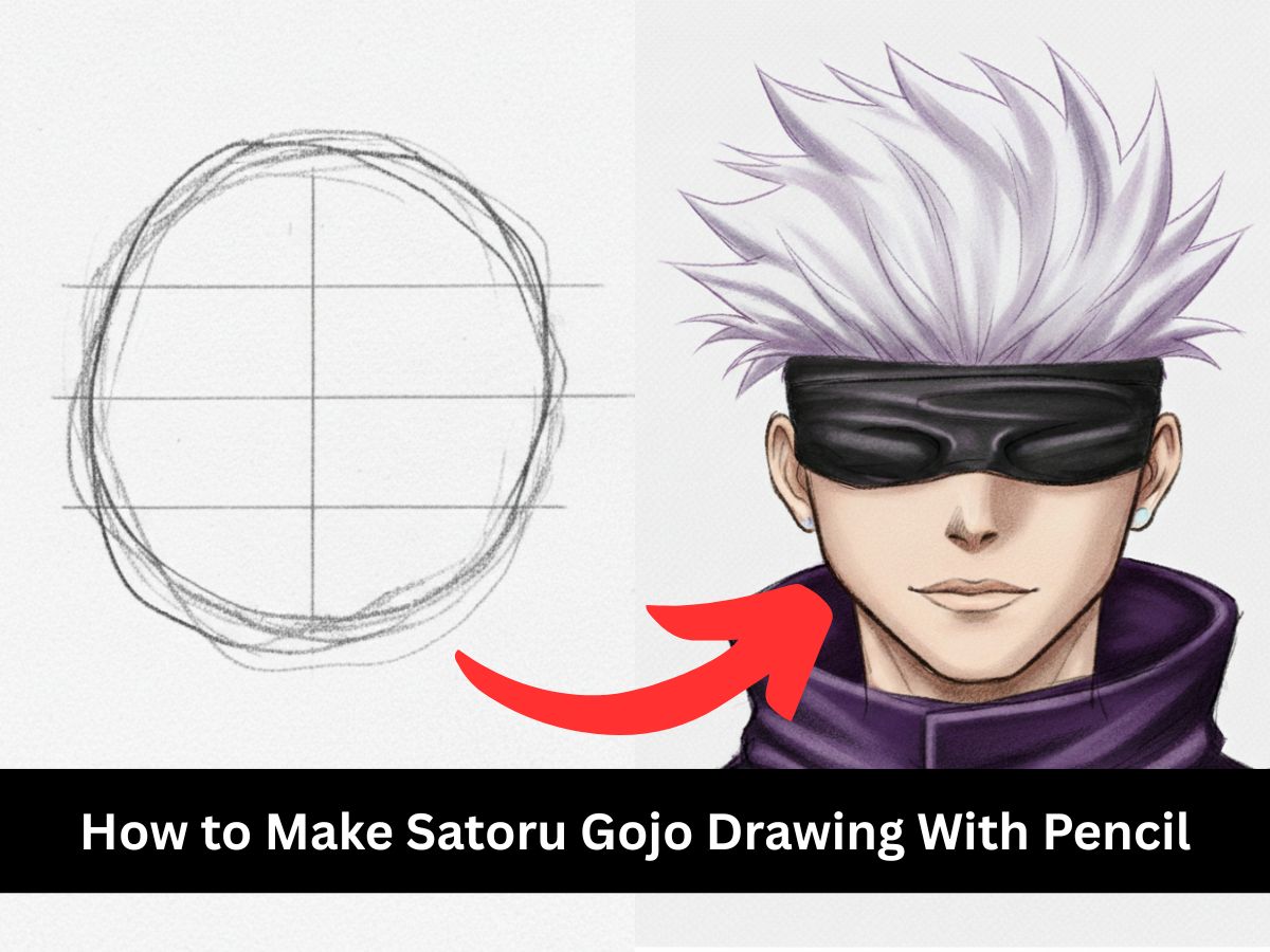 How to Make Satoru Gojo Drawing With Pencil? | Check Step-by-Step Guide