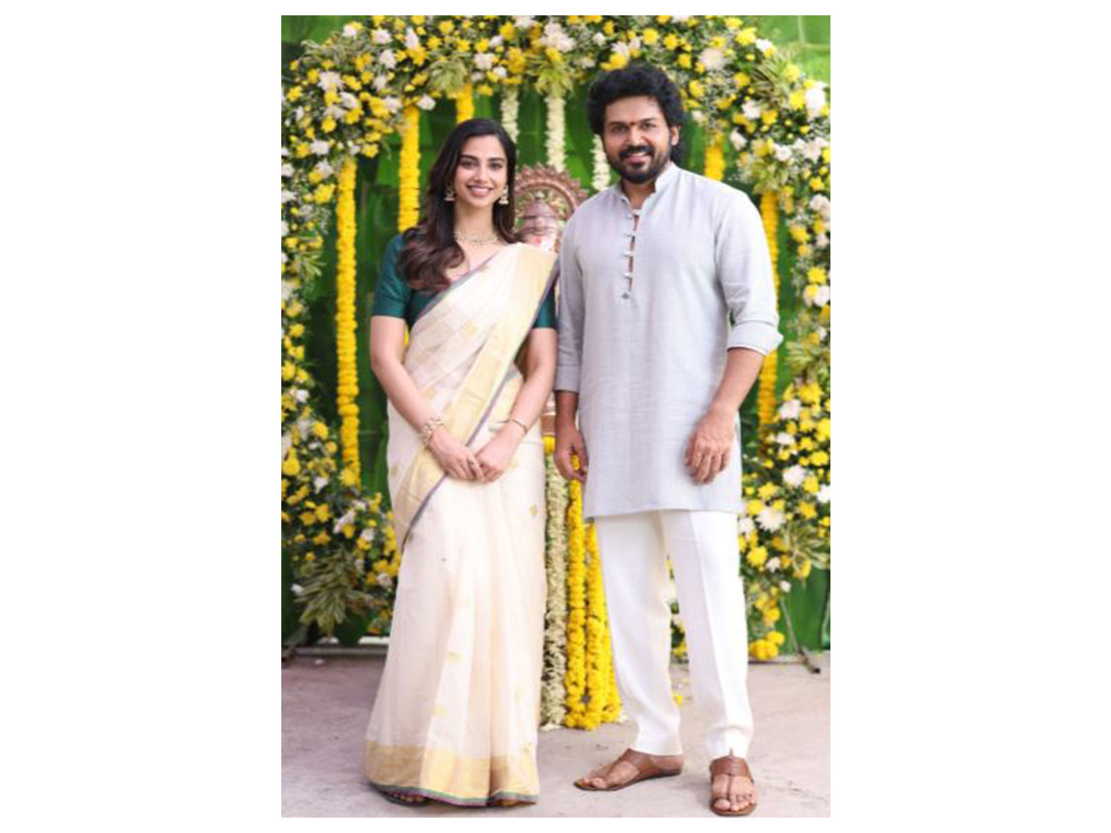 Filming begins for Karthi's upcoming film with Meenakshi Chaudhary ...